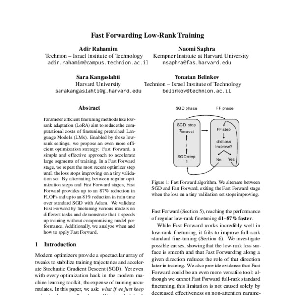 Fast Forwarding Low-Rank Training - ACL Anthology