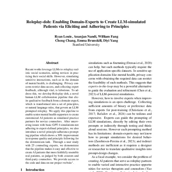 Roleplay-doh: Enabling Domain-Experts to Create LLM-simulated Patients ...