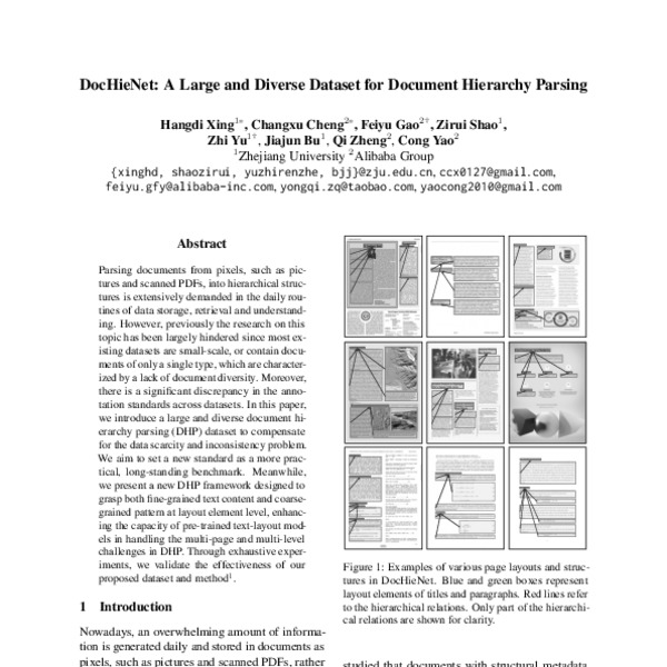 DocHieNet: A Large and Diverse Dataset for Document Hierarchy Parsing ...