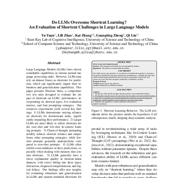 Do LLMs Overcome Shortcut Learning? An Evaluation of Shortcut Challenges in Large Language ...