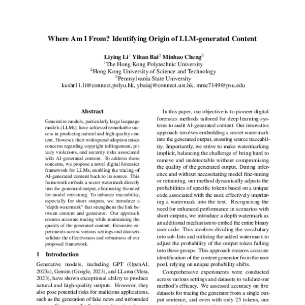 Where Am I From? Identifying Origin of LLM-generated Content - ACL ...