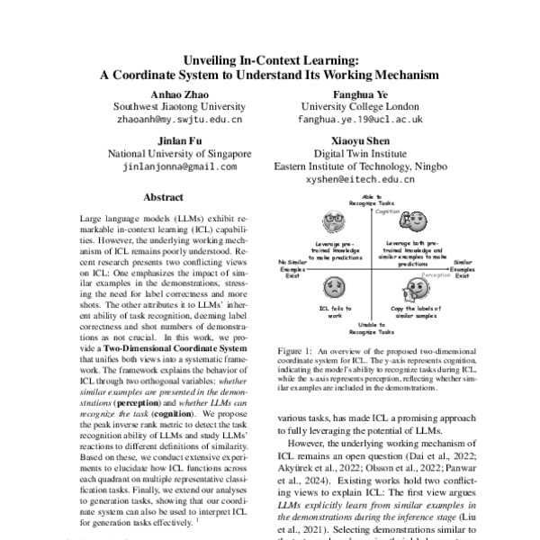 Unveiling In-Context Learning: A Coordinate System to Understand Its Working Mechanism - ACL ...