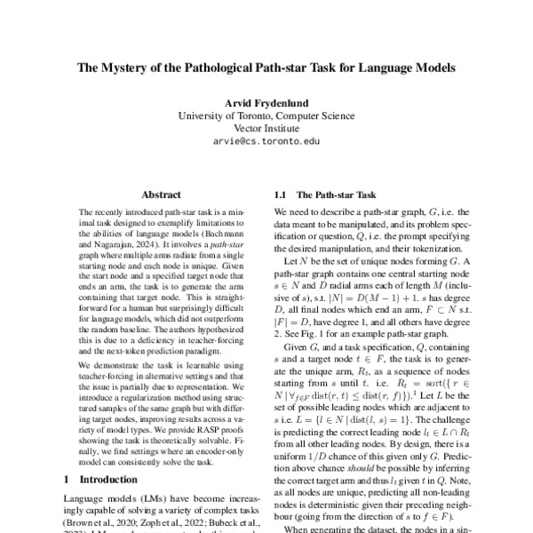 The Mystery of the Pathological Path-star Task for Language Models ...