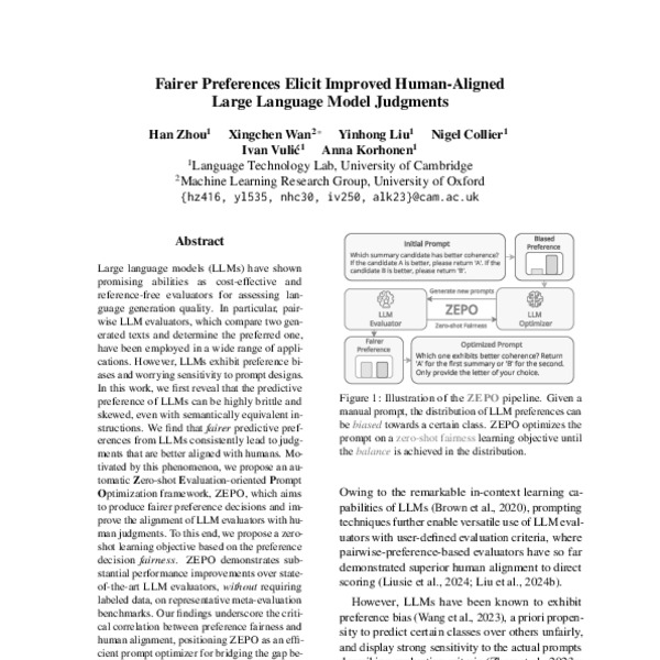 Fairer Preferences Elicit Improved Human-Aligned Large Language Model Judgments - ACL Anthology