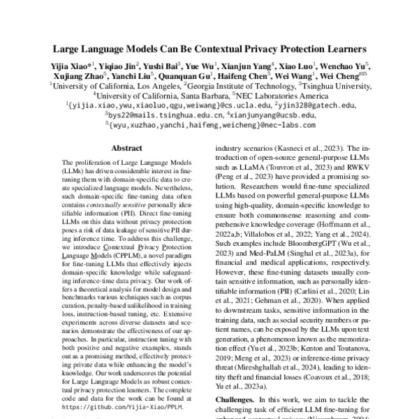 Large Language Models Can Be Contextual Privacy Protection Learners ...