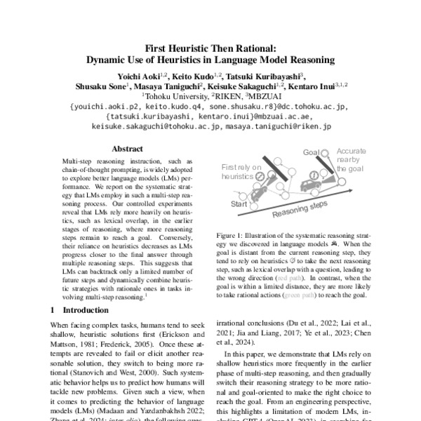 First Heuristic Then Rational Dynamic Use Of Heuristics In Language Model Reasoning Acl Anthology