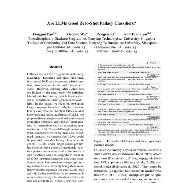 Are LLMs Good Zero-Shot Fallacy Classifiers? - ACL Anthology