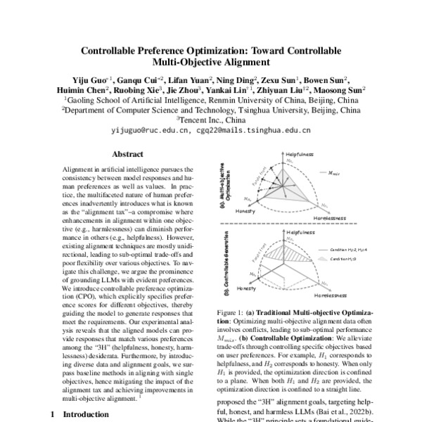 Controllable Preference Optimization: Toward Controllable Multi-Objective Alignment - ACL Anthology