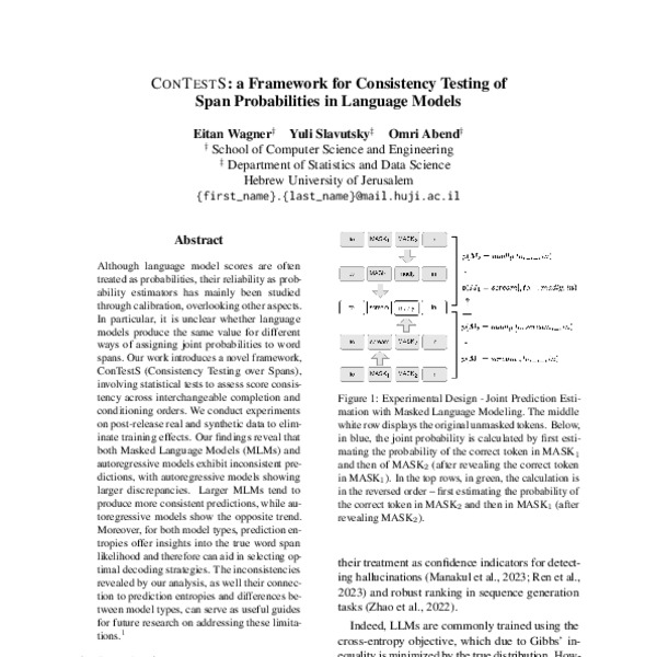 CONTESTS: a Framework for Consistency Testing of Span Probabilities in ...