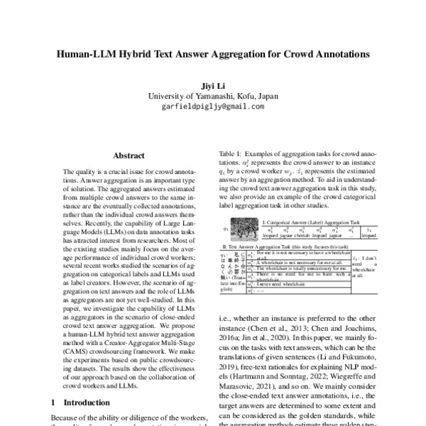 Human-LLM Hybrid Text Answer Aggregation for Crowd Annotations - ACL ...