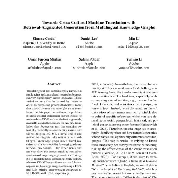 Towards Cross-Cultural Machine Translation with Retrieval-Augmented Generation from Multilingual ...