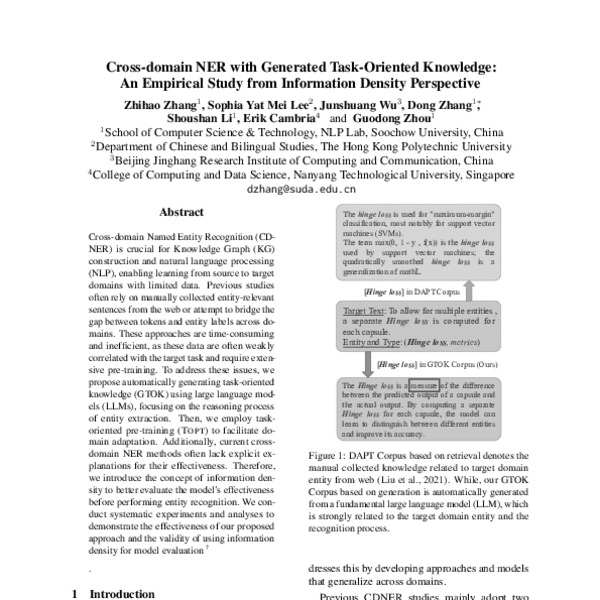 Cross-domain NER with Generated Task-Oriented Knowledge: An Empirical Study from Information ...