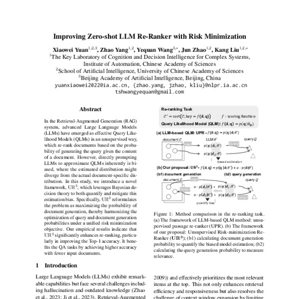 Improving Zero-shot LLM Re-Ranker with Risk Minimization - ACL Anthology