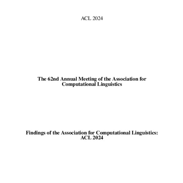 Findings of the Association for Computational Linguistics: ACL 2024 ...