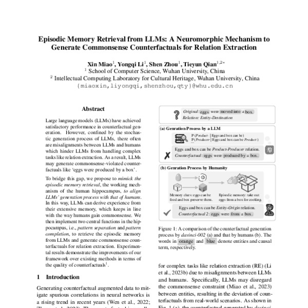 Episodic Memory Retrieval from LLMs: A Neuromorphic Mechanism to Generate Commonsense ...