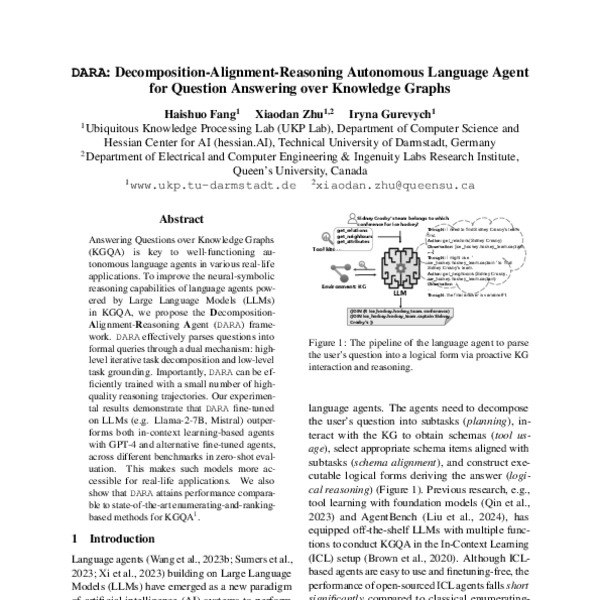 DARA: Decomposition-Alignment-Reasoning Autonomous Language Agent for ...