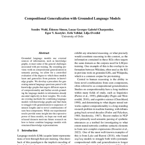 Compositional Generalization with Grounded Language Models - ACL Anthology