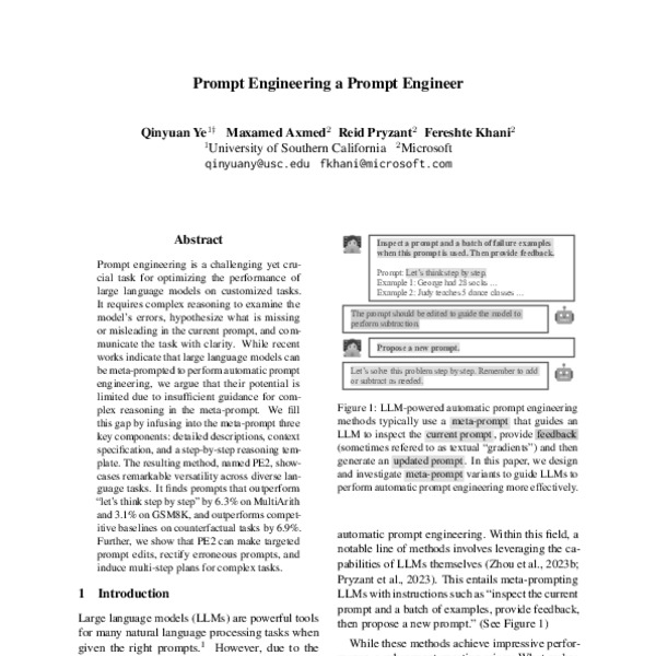 Prompt Engineering a Prompt Engineer - ACL Anthology