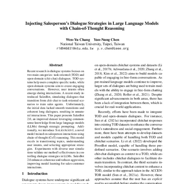 Injecting Salesperson’s Dialogue Strategies in Large Language Models ...