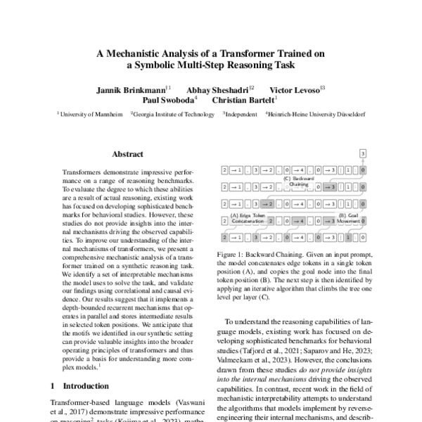 A Mechanistic Analysis of a Transformer Trained on a Symbolic Multi-Step Reasoning Task - ACL ...