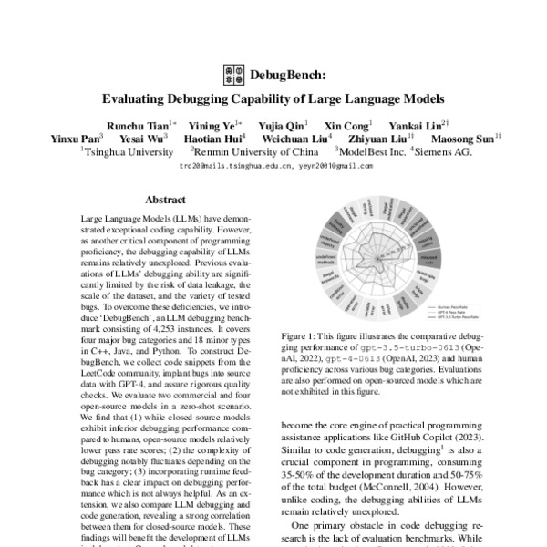 Debugbench Evaluating Debugging Capability Of Large Language Models