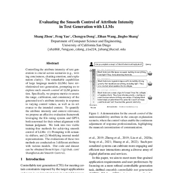 Evaluating the Smooth Control of Attribute Intensity in Text Generation with LLMs - ACL Anthology