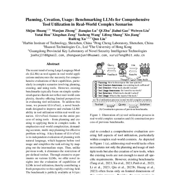 Planning Creation Usage Benchmarking Llms For Comprehensive Tool Utilization In Real World