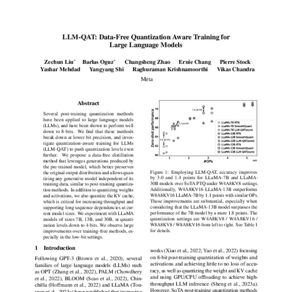 LLM-QAT: Data-Free Quantization Aware Training for Large Language Models - ACL Anthology