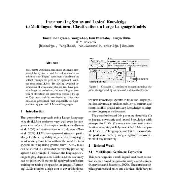 Incorporating Syntax and Lexical Knowledge to Multilingual Sentiment Classification on Large ...