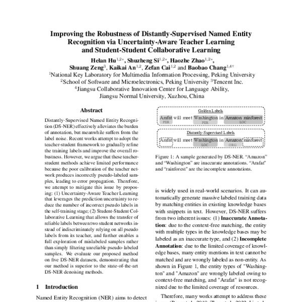 Improving the Robustness of Distantly-Supervised Named Entity Recognition via Uncertainty-Aware ...