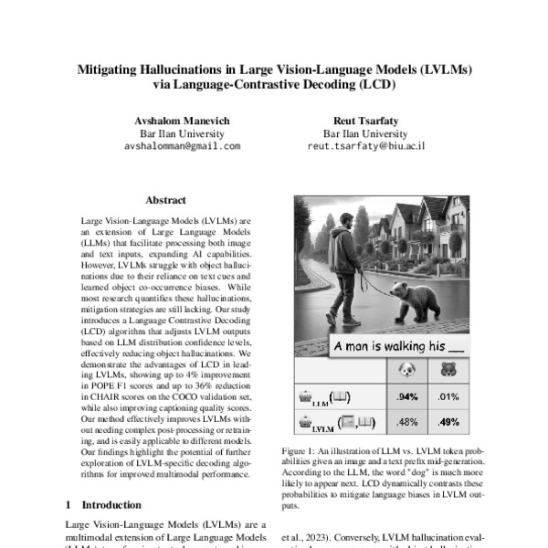 Mitigating Hallucinations in Large Vision-Language Models (LVLMs) via Language-Contrastive ...