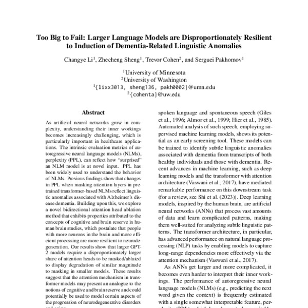 Too Big to Fail: Larger Language Models are Disproportionately Resilient to Induction of ...