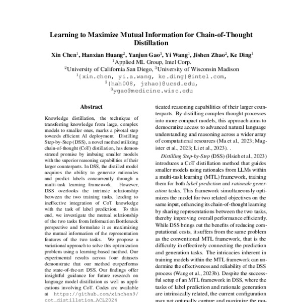 Learning to Maximize Mutual Information for Chain-of-Thought ...