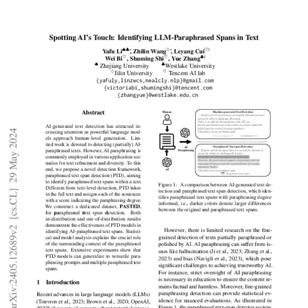 Spotting AI’s Touch: Identifying LLM-Paraphrased Spans in Text - ACL Anthology