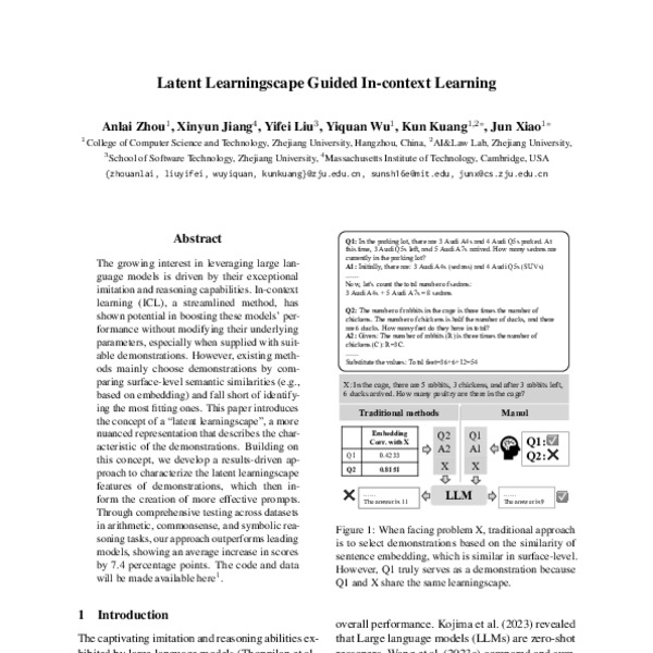 Latent Learningscape Guided In-context Learning - ACL Anthology