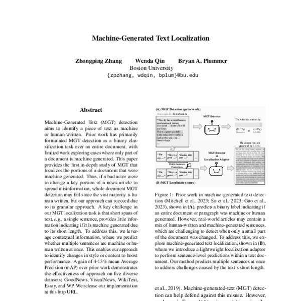 Machine-Generated Text Localization - ACL Anthology