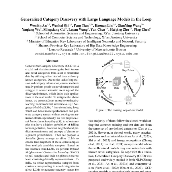 Generalized Category Discovery with Large Language Models in the Loop - ACL Anthology
