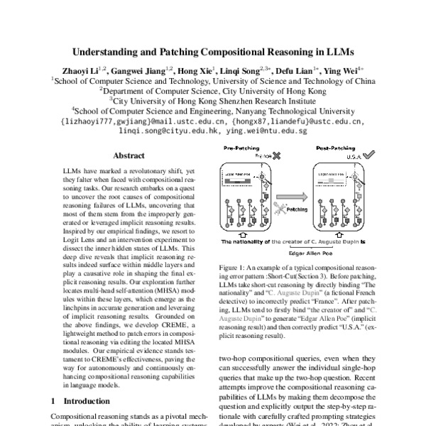 Understanding and Patching Compositional Reasoning in LLMs - ACL Anthology