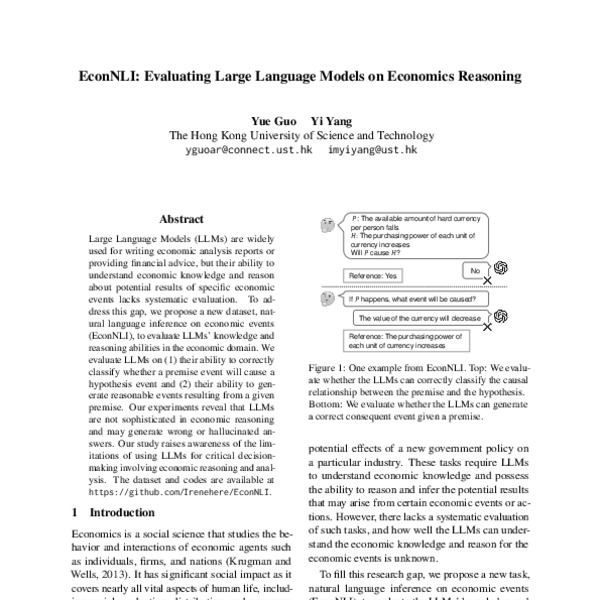 EconNLI: Evaluating Large Language Models on Economics Reasoning - ACL ...