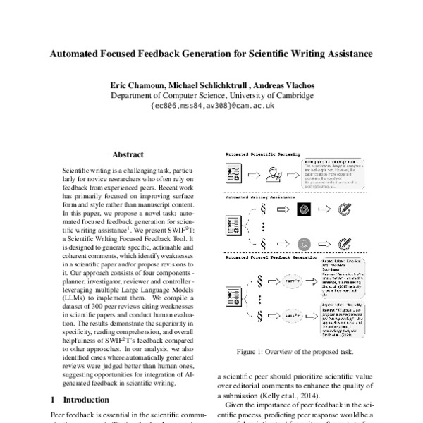 Automated Focused Feedback Generation for Scientific Writing Assistance ...