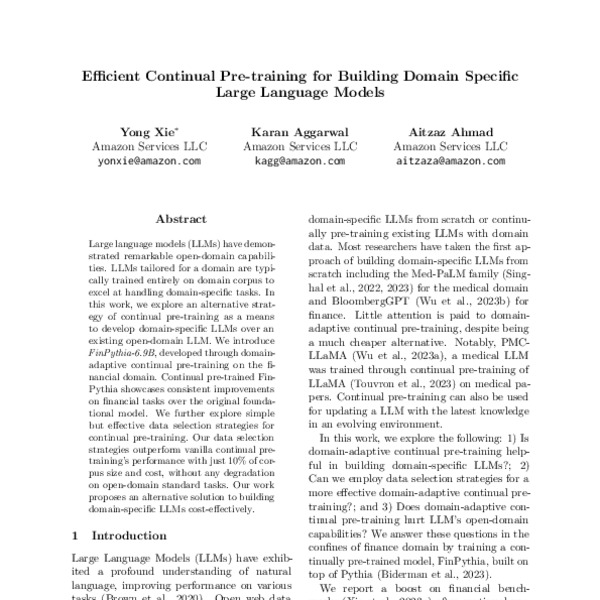Efficient Continual Pre Training For Building Domain Specific Large Language Models Acl Anthology