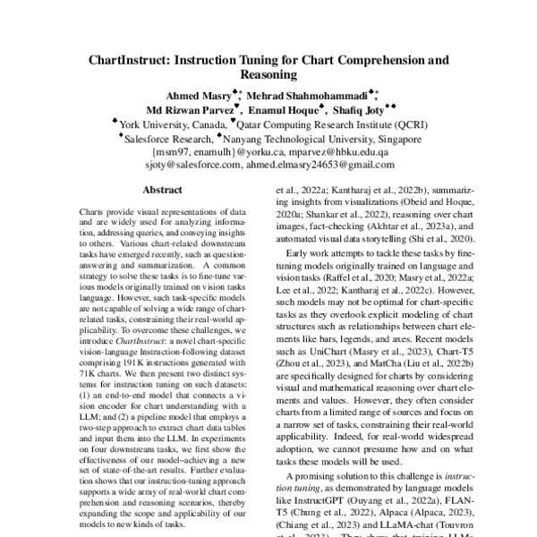 ChartInstruct: Instruction Tuning for Chart Comprehension and Reasoning - ACL Anthology