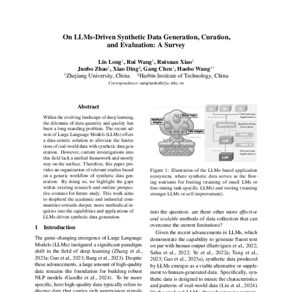 On LLMs-Driven Synthetic Data Generation, Curation, and Evaluation: A ...