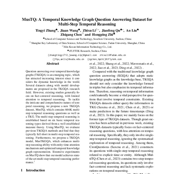 Mustq A Temporal Knowledge Graph Question Answering Dataset For Multi Step Temporal Reasoning