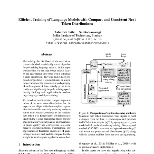 Efficient Training of Language Models with Compact and Consistent Next ...