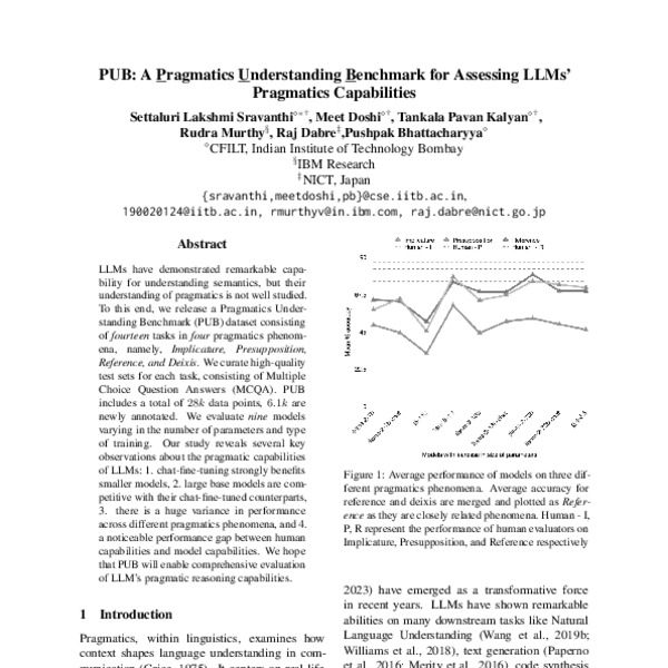 PUB: A Pragmatics Understanding Benchmark for Assessing LLMs’ Pragmatics Capabilities - ACL ...