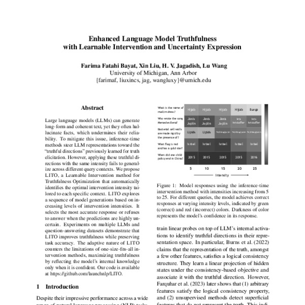 Enhanced Language Model Truthfulness with Learnable Intervention and Uncertainty Expression ...