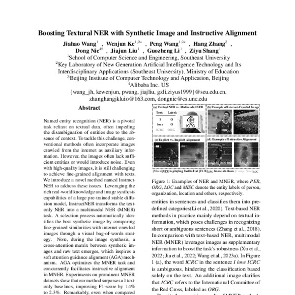 Boosting Textural Ner With Synthetic Image And Instructive Alignment Acl Anthology