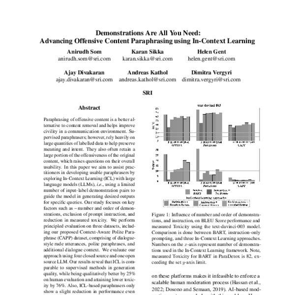 Demonstrations Are All You Need: Advancing Offensive Content Paraphrasing using In-Context ...