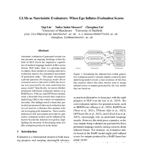 LLMs as Narcissistic Evaluators: When Ego Inflates Evaluation Scores ...